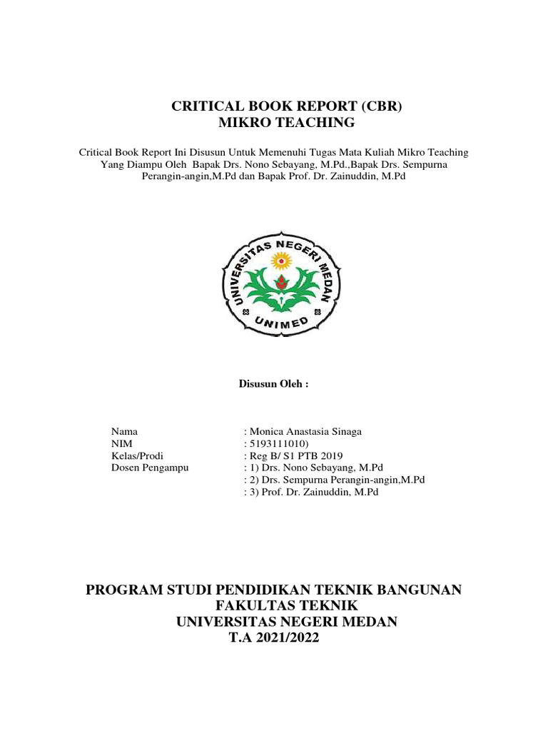 Critical Book Report CBR Mikro Teaching | PDF