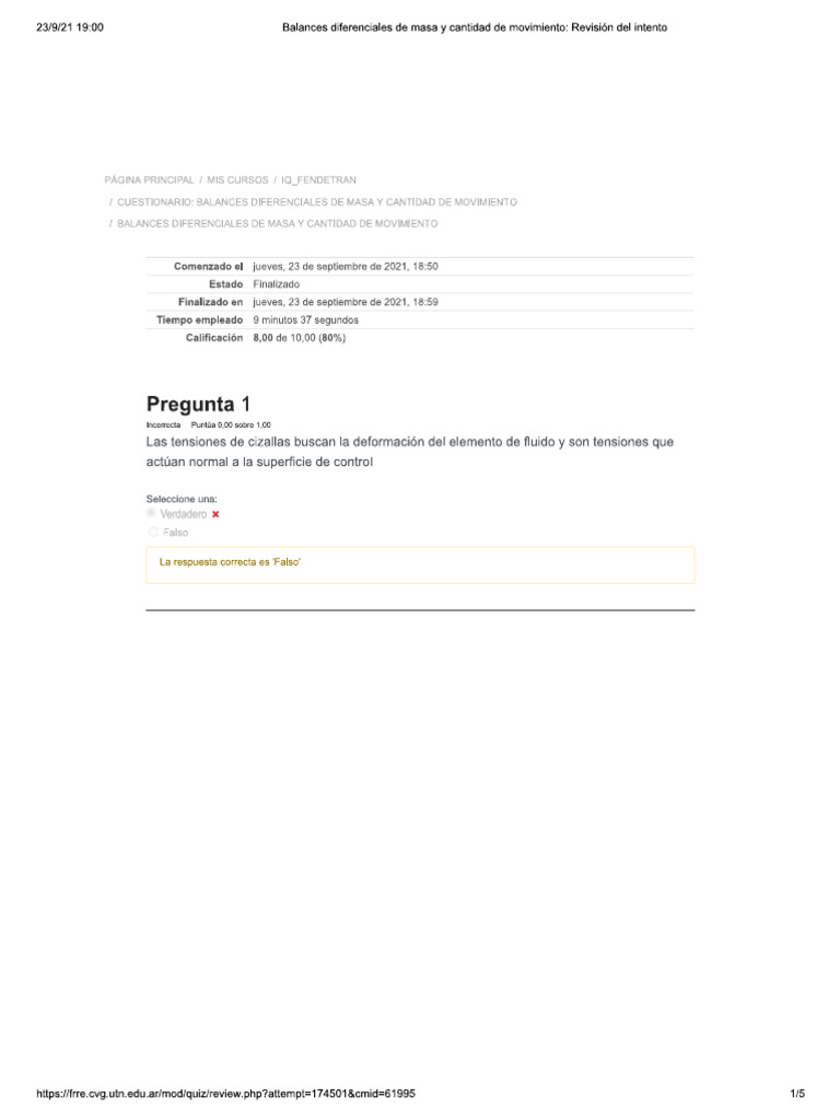 Coloquio 3-Balance Diferenciales de Masa y Cantidad de Movimiento | PDF