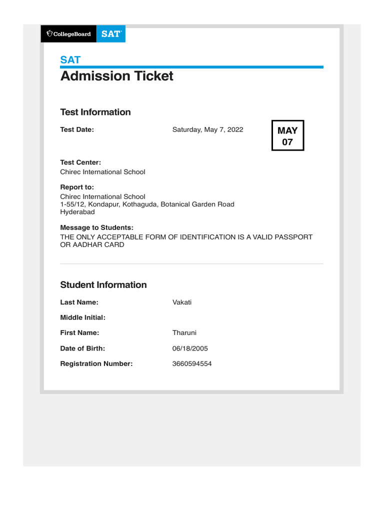 Sat Ticket | PDF
