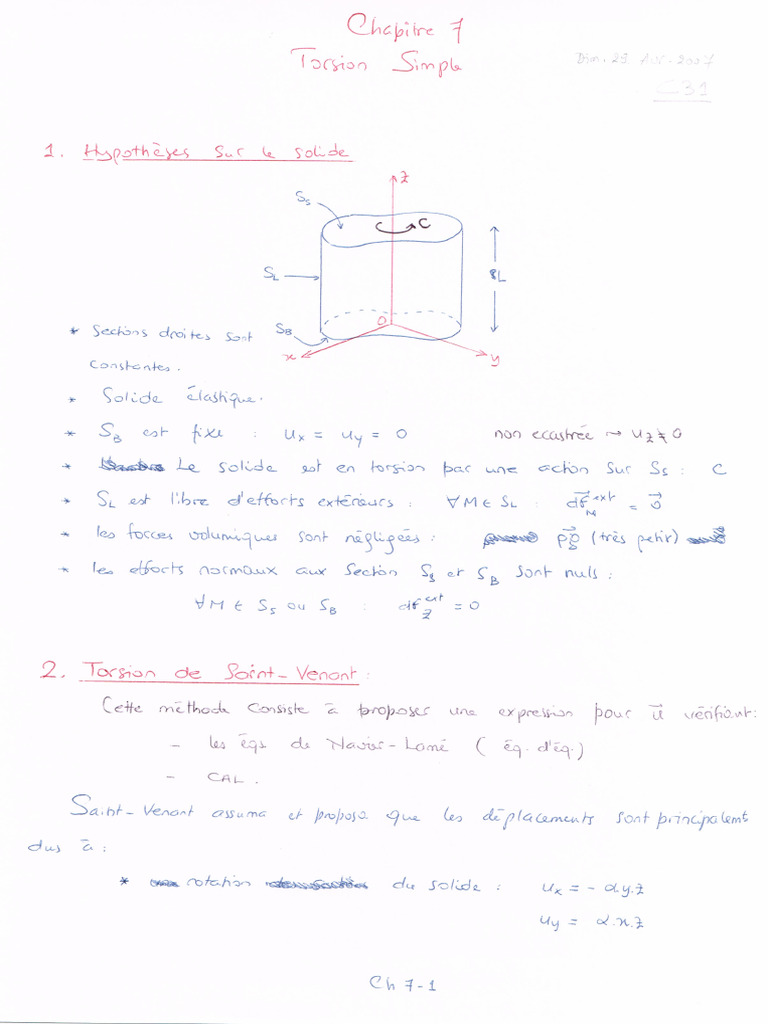 Chapitre 07 Torsion Simple | PDF