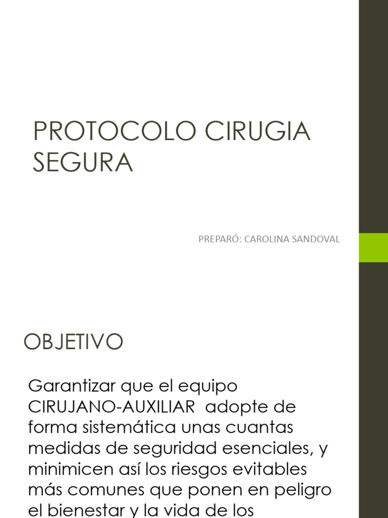 8 Cirugia Segura Pptx Pdf Cirugía Lavado De Manos