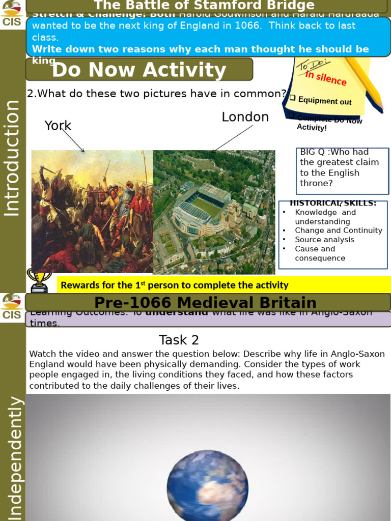 Year 7 Lesson the Battle of Stamford Bridge .Pptx New | PDF | Conflicts ...