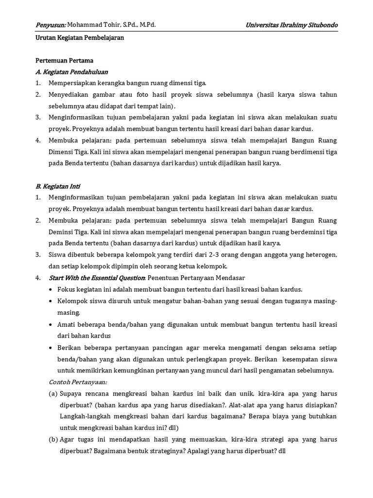 1 Detail Pertemuan - Kerangka Bangun Ruang Dimensi Tiga | PDF