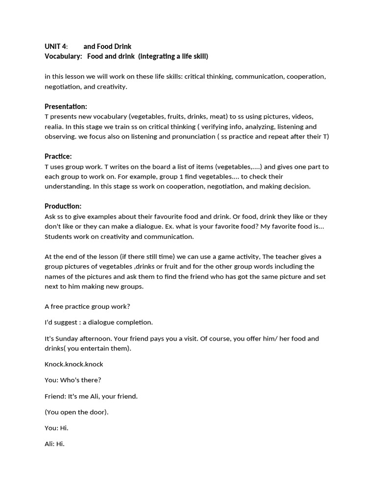 UNIT 4 integrating life skills | PDF