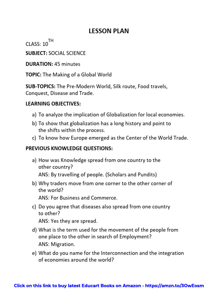 Globalization in Class 10 History | PDF | Globalization | Economies