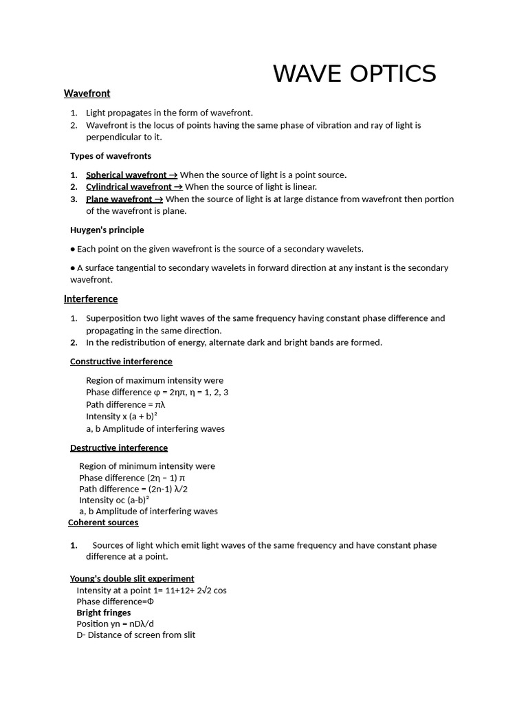 Wave Optics | PDF | Art