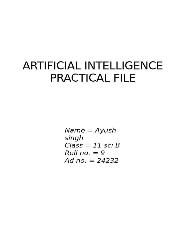 Artificial Intelligence | PDF