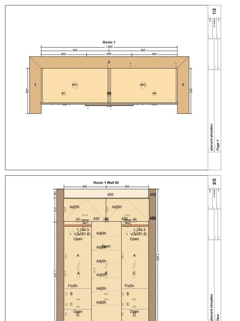 Architectural Drawing: Placard Almadies | PDF