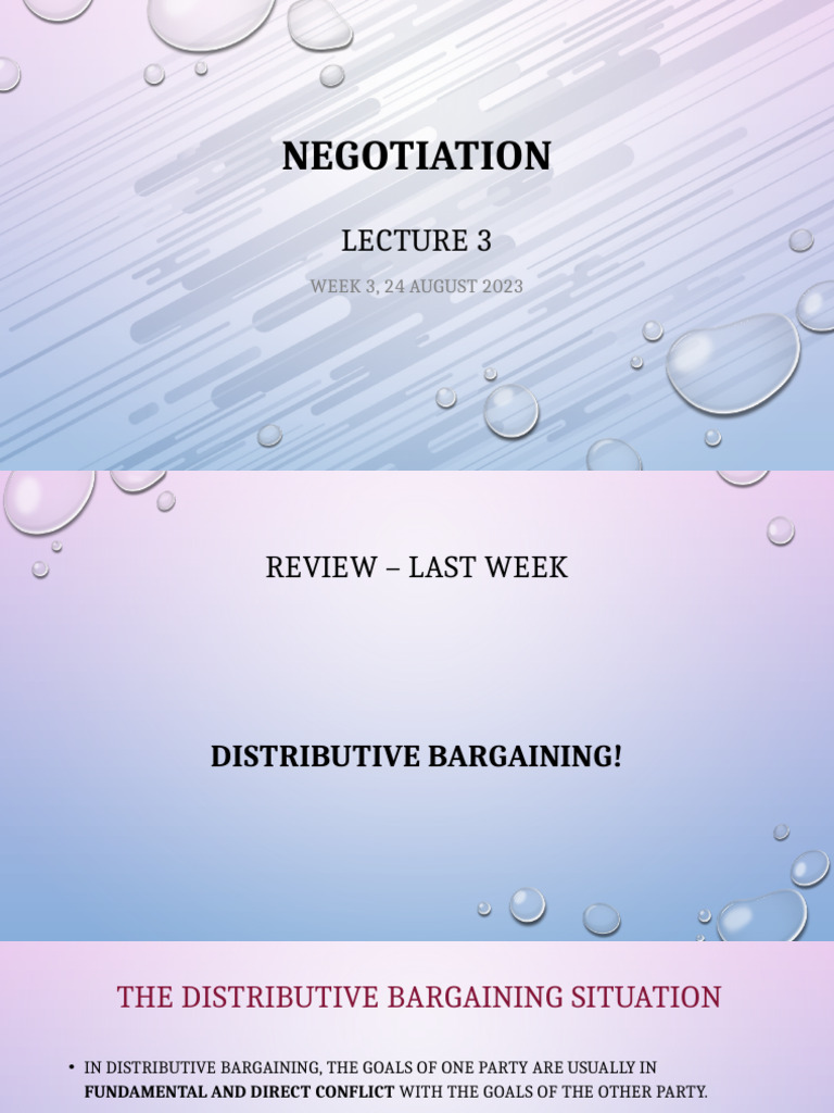 Negotiation 3_Robert Gibb 2024 | PDF | Negotiation | Bargaining