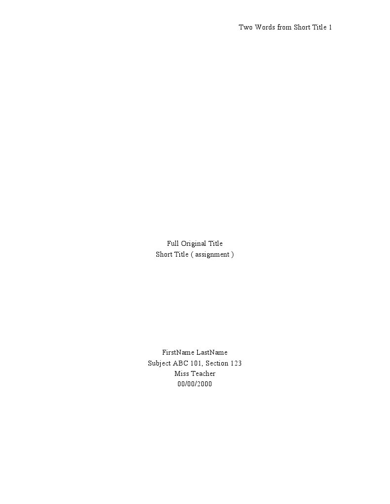 Short Title Assignment Overview | PDF