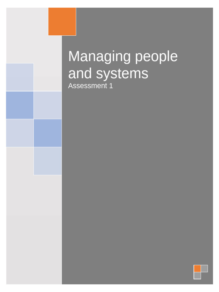 Assessment 1 Managing People and Systems Set 1 | PDF | Business ...
