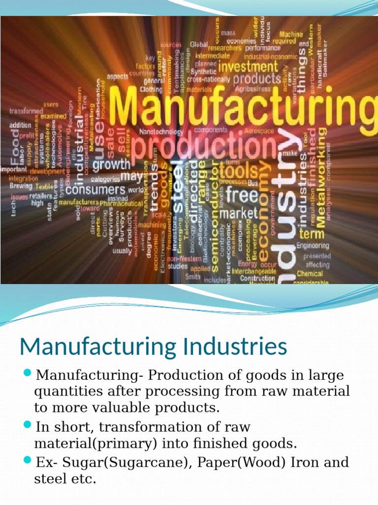 Overview of Manufacturing Industries | PDF | Chemical Industry | Fertilizer