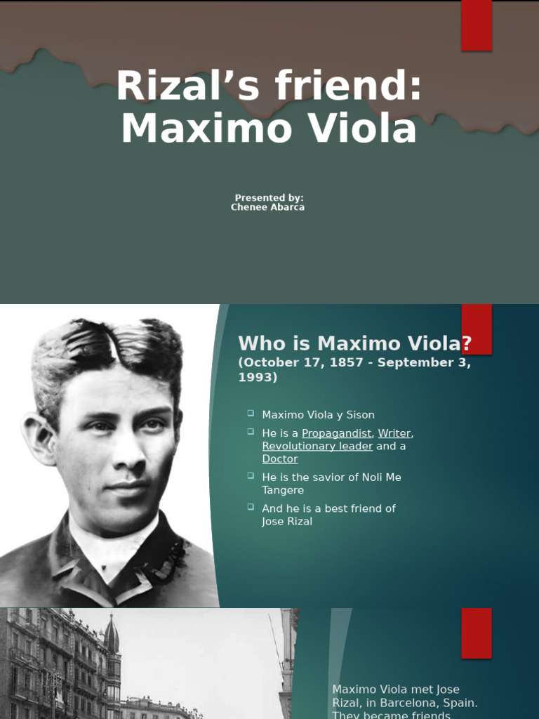 Rizals Friend Maximo Viola | PDF | Classics