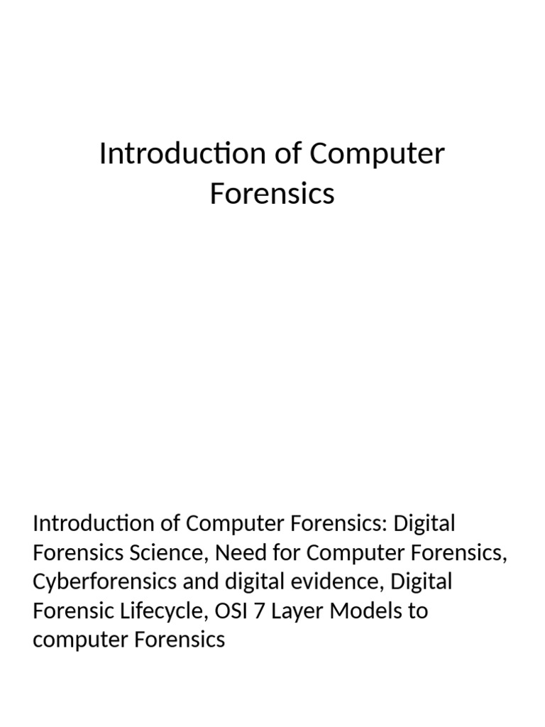 Forensics | PDF | Computer File | Digital Forensics