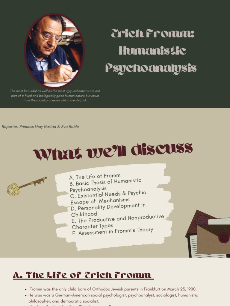 Erich Fromm - Humanistic Psychoanalysis1 | PDF | Erich Fromm ...