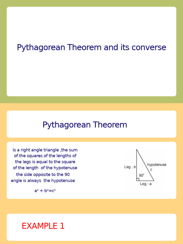 Pythagorean Theorem Guide | PDF | Triangle | Triangle Geometry