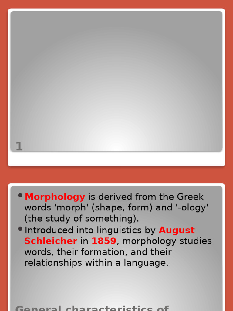 Morphology_Presentation | PDF | Word | Morphology (Linguistics)
