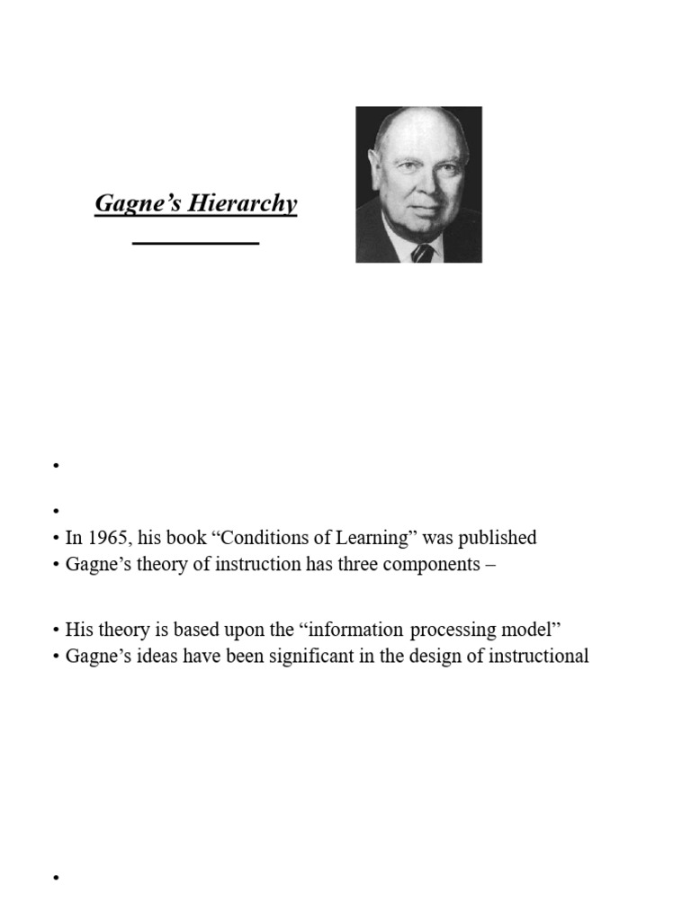 Gagne's Hierarchy of Learning | PDF | Learning | Classical Conditioning