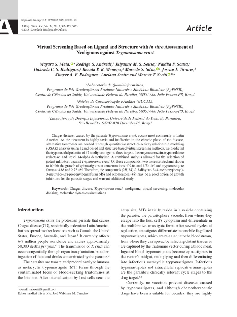 2023 - Virtual Screening | PDF | Docking (Molecular) | Active Site