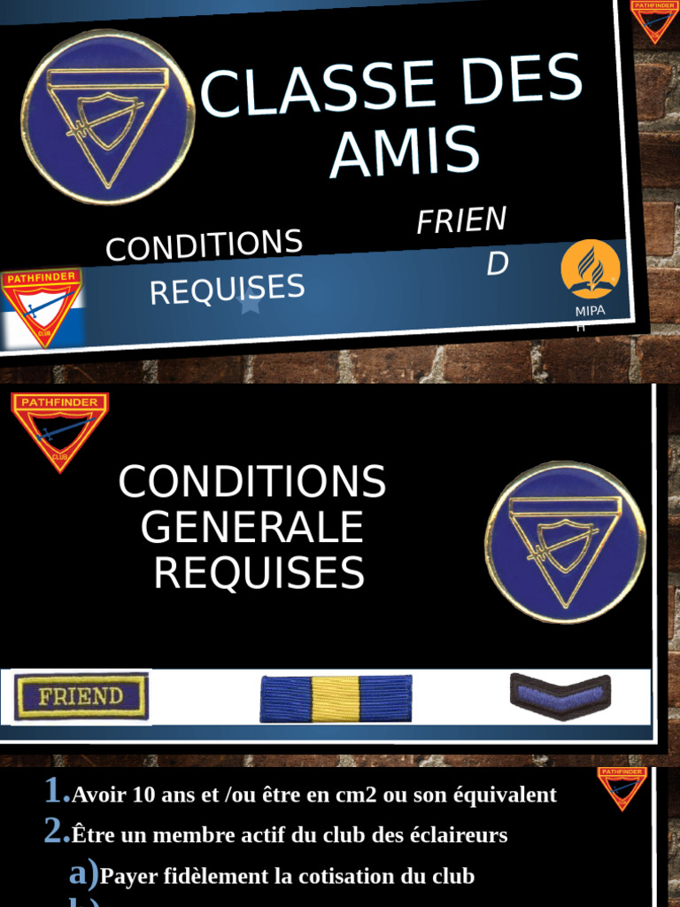 Conditions pour la Classe des Amis | PDF | Nœud