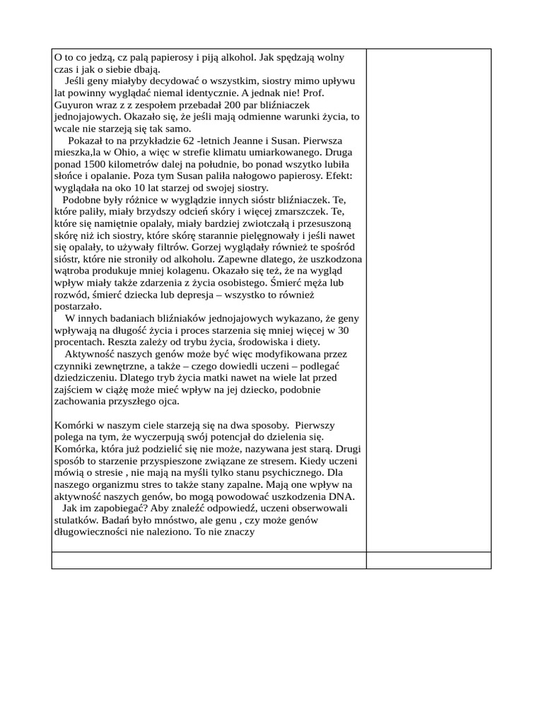 Tajemnice Genów TEKST | PDF