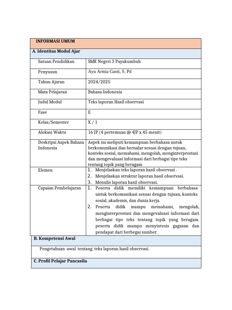 Modul Observasi | PDF