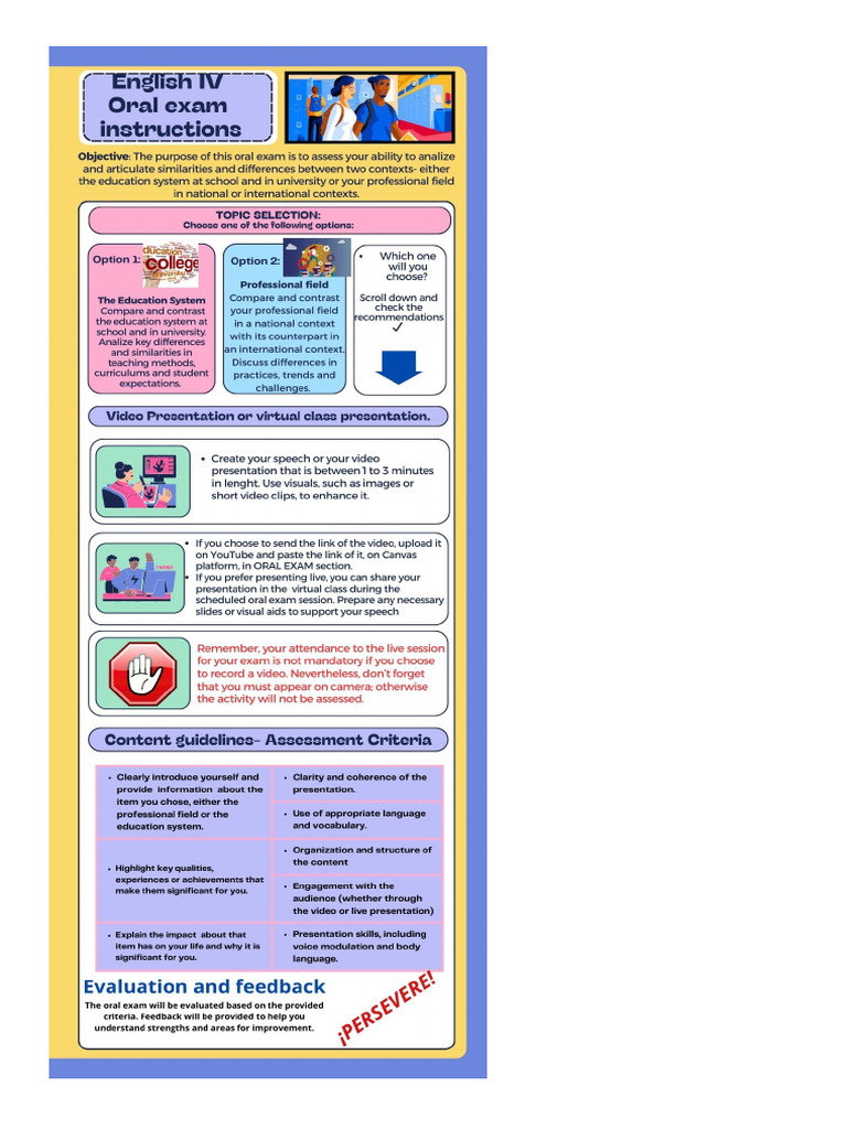 ORAL EXAM - ENGLISH IV - JPG | PDF