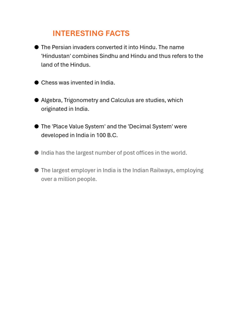 Interesting Facts | PDF