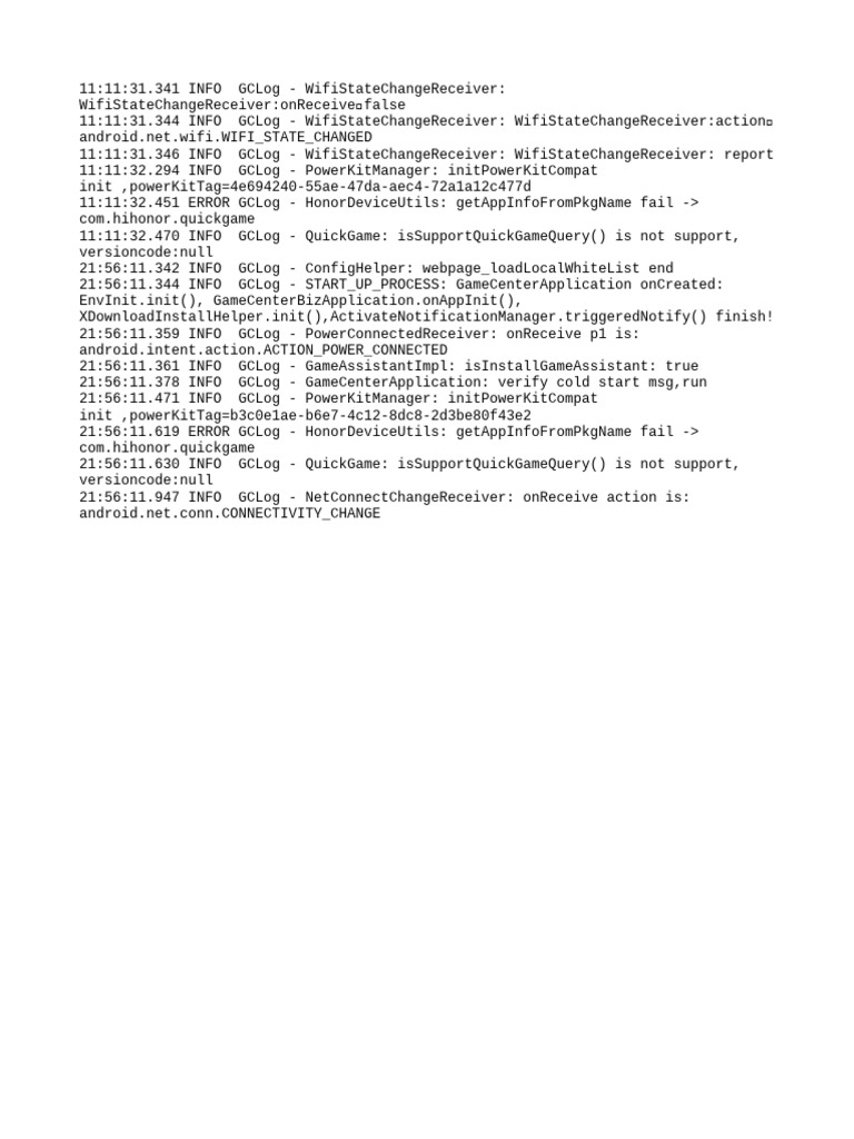 GameCenter App Log Analysis | PDF | Computers