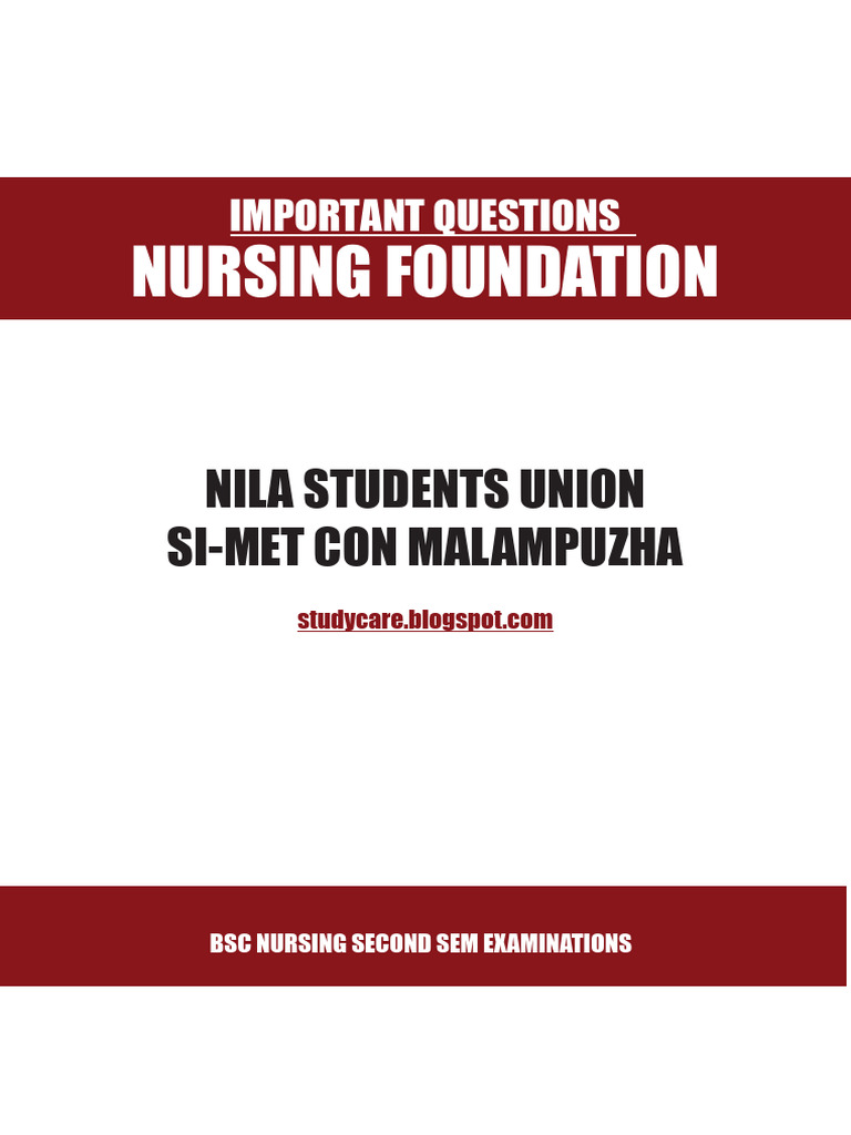 fon imp questions | PDF | Nursing | Hospital