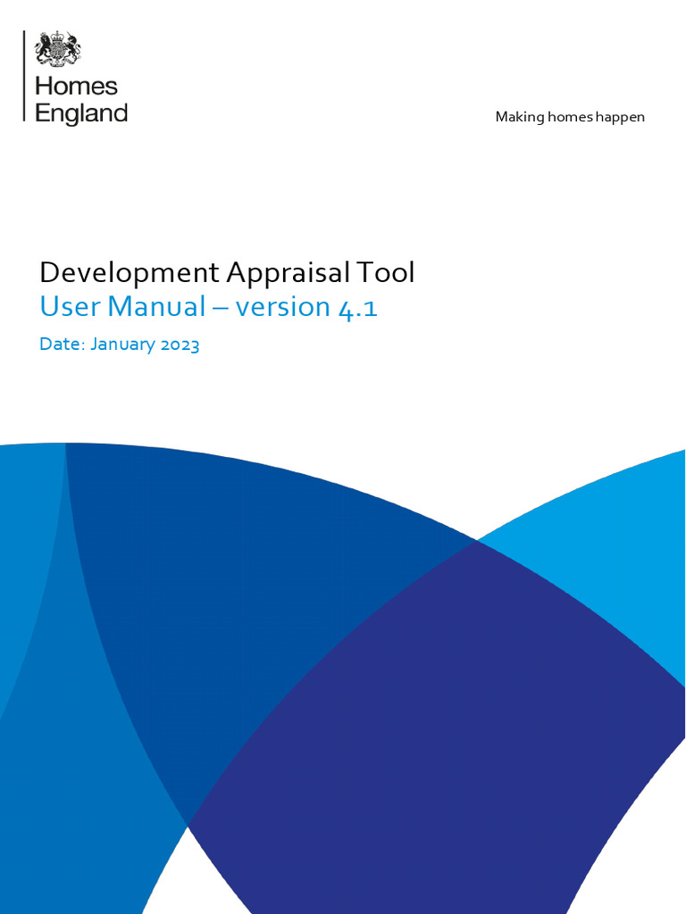 Development_Appraisal_Tool_User_Manual__version_4.1 | PDF | Real Estate ...
