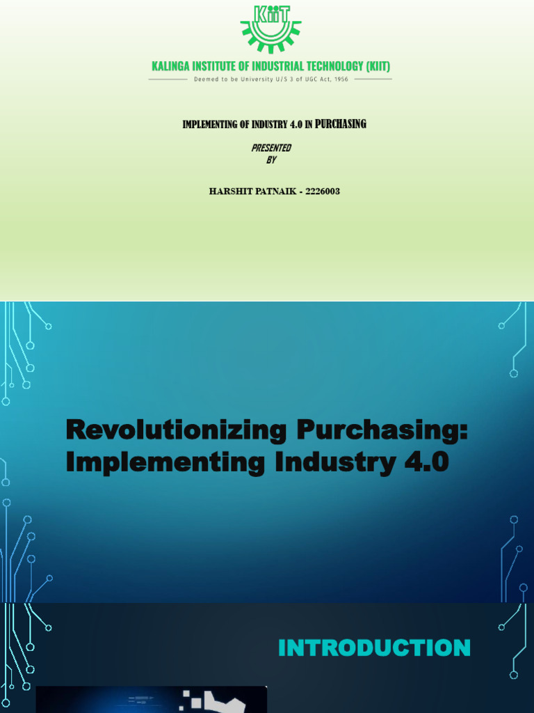 Implementing of Industry 4.0 in Purchasing | PDF | Computer Security | Security