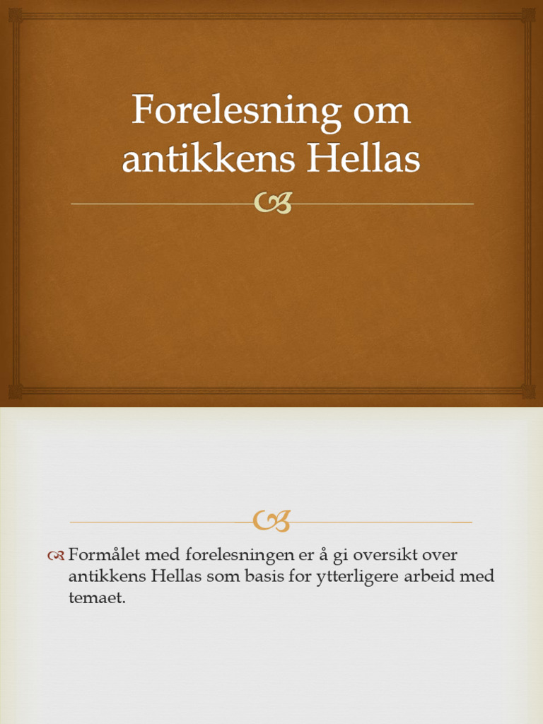 Forelesning om antikkens Hellas.pptx | PDF