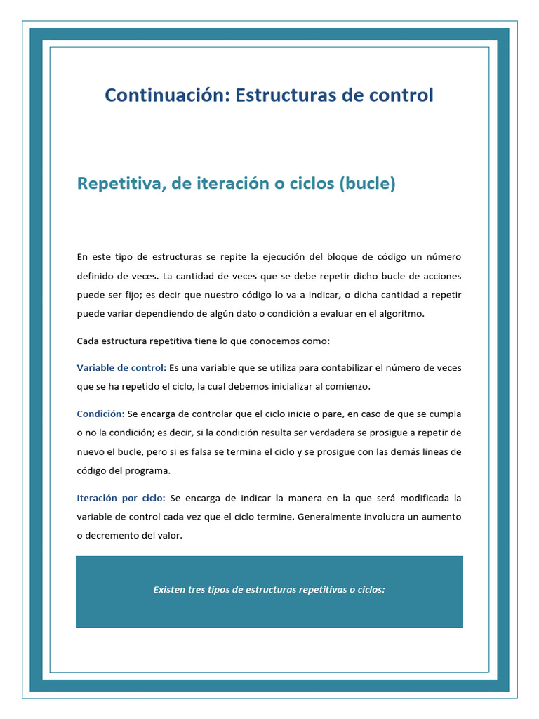4-Continuación Estructuras de Control - Python | PDF | Algoritmos ...
