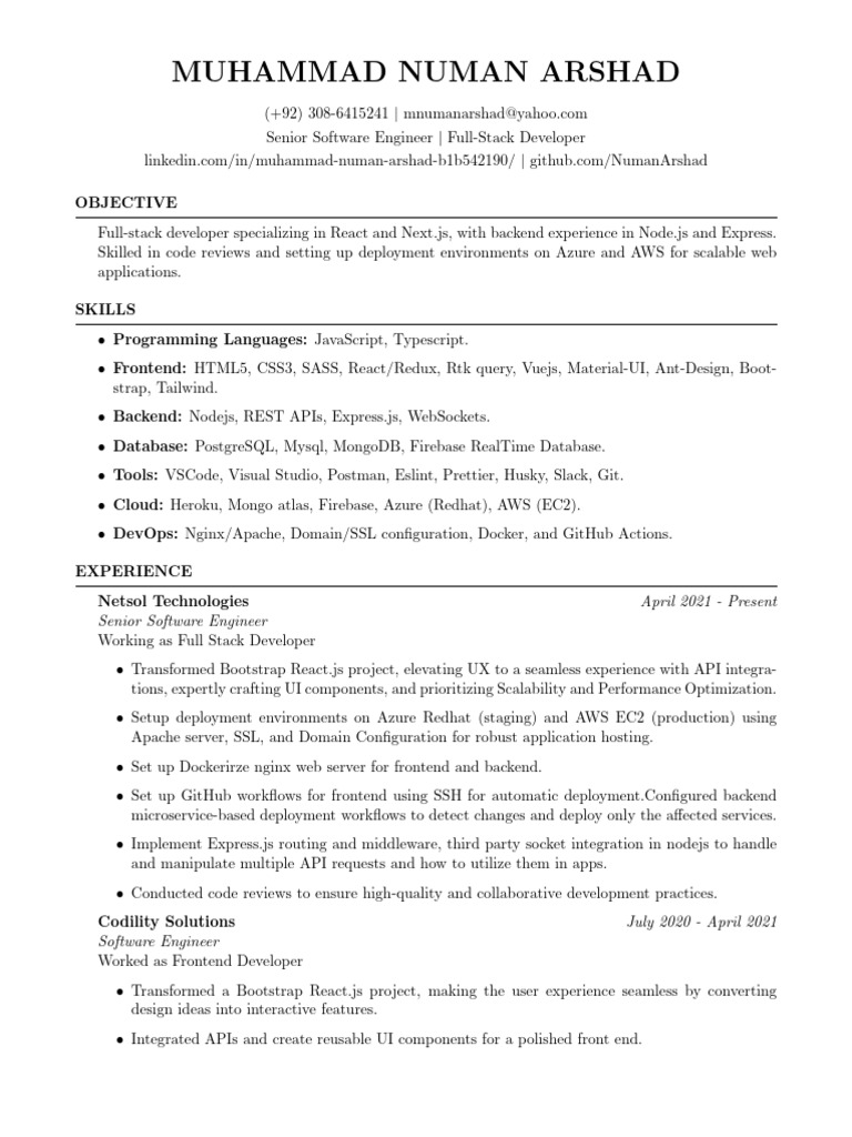 Numan_Arshad | PDF | Computer Science | Software Development