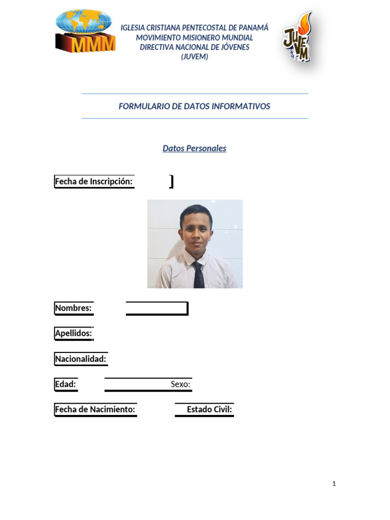 Formulario de Datos Informativos | PDF