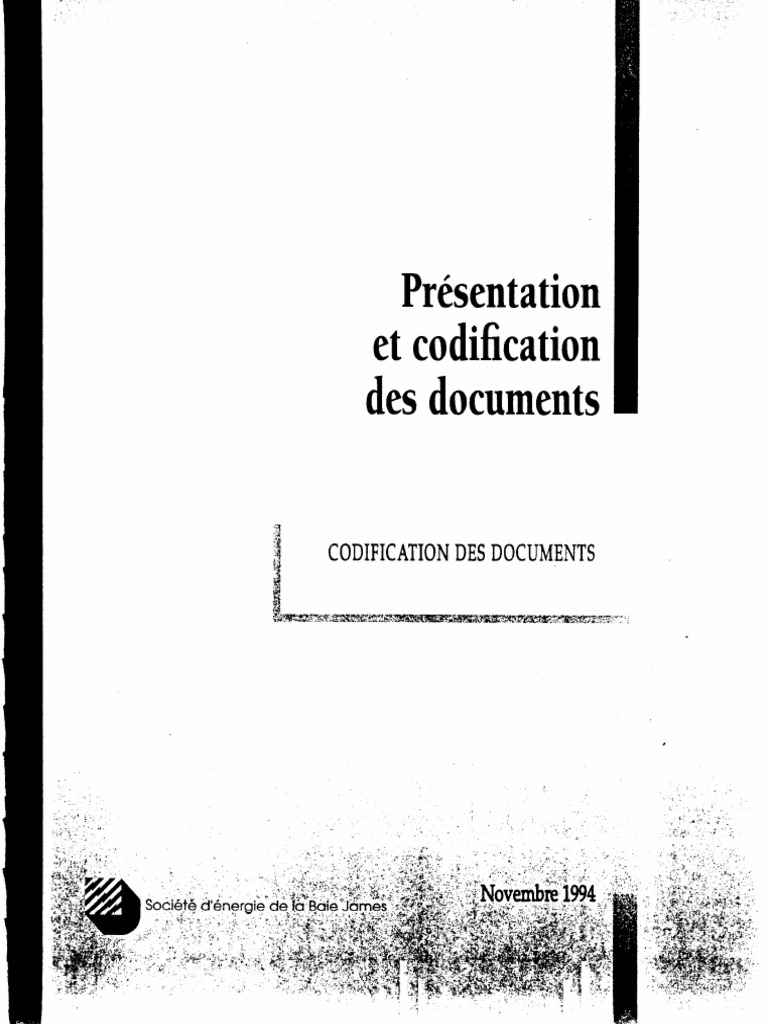 SEBJ (Présentation Et Codification Des Documents) | PDF