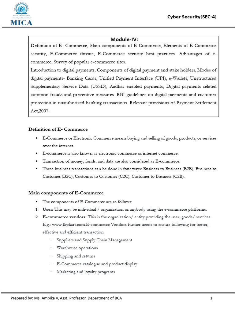 Module4 Notes | PDF | Security | Computer Security Module4 Notes | PDF | Security | Computer Security