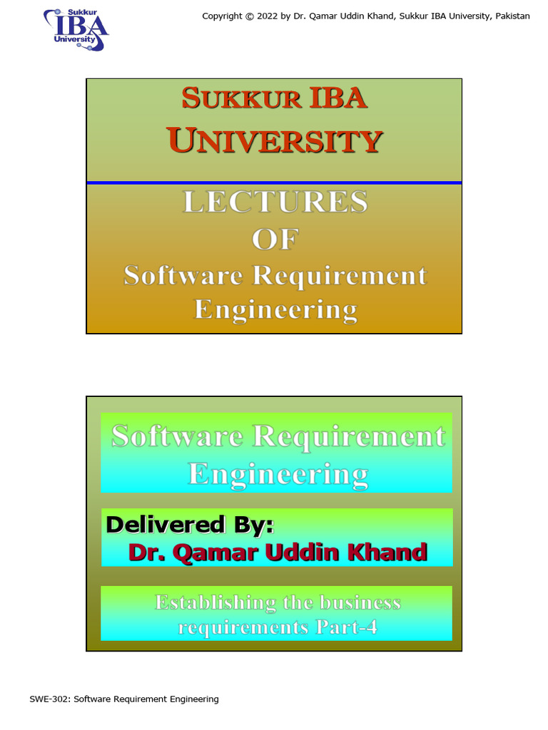S2022 SWE302 SRE Lecture 06 EstablishingRequirements Part-4 | PDF | Use ...