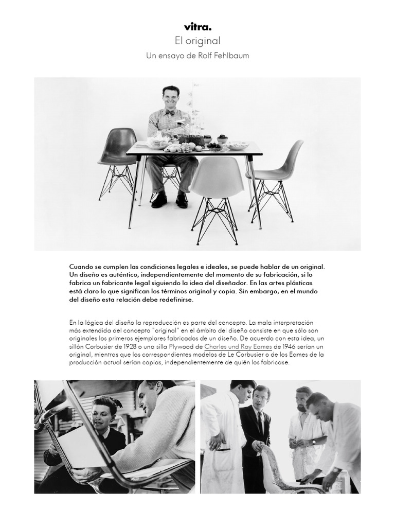 El Original Rolf Fehlbaum Vitra-1 | PDF | Diseño