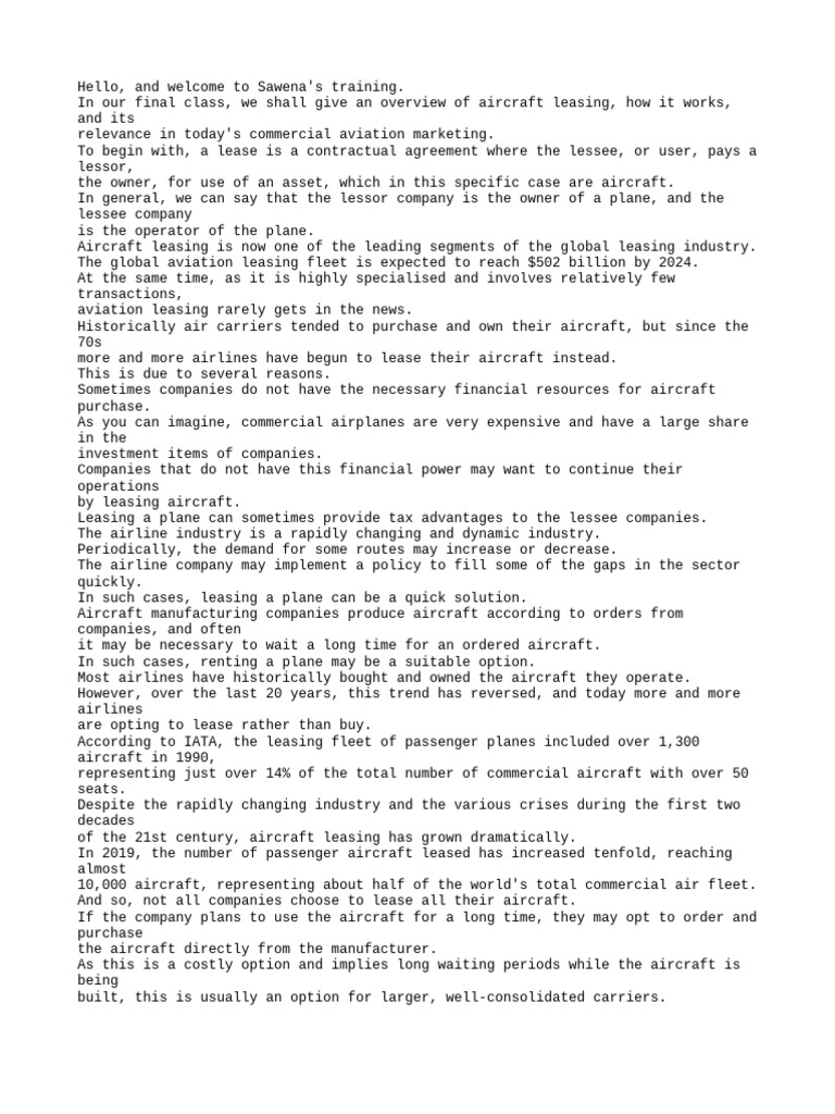 leasing | PDF | Lease | Economies