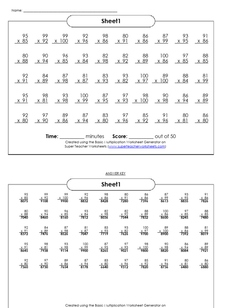 Super Teacher Worksheets Sheet1 | PDF