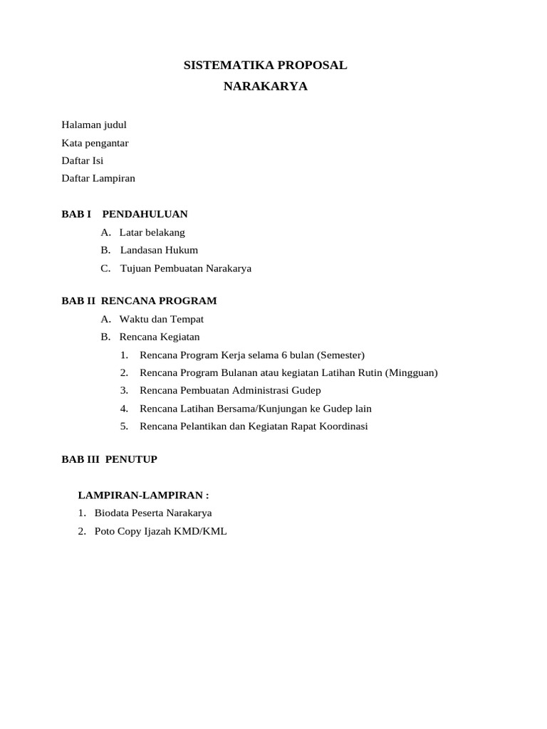 Sistematika Proposal KMD-KML - Kmdp3k | PDF