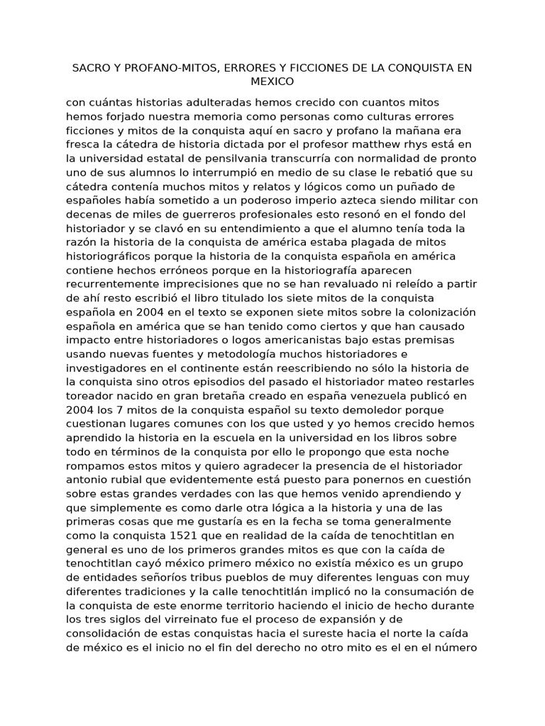 Sacro y Profano | PDF | México | España