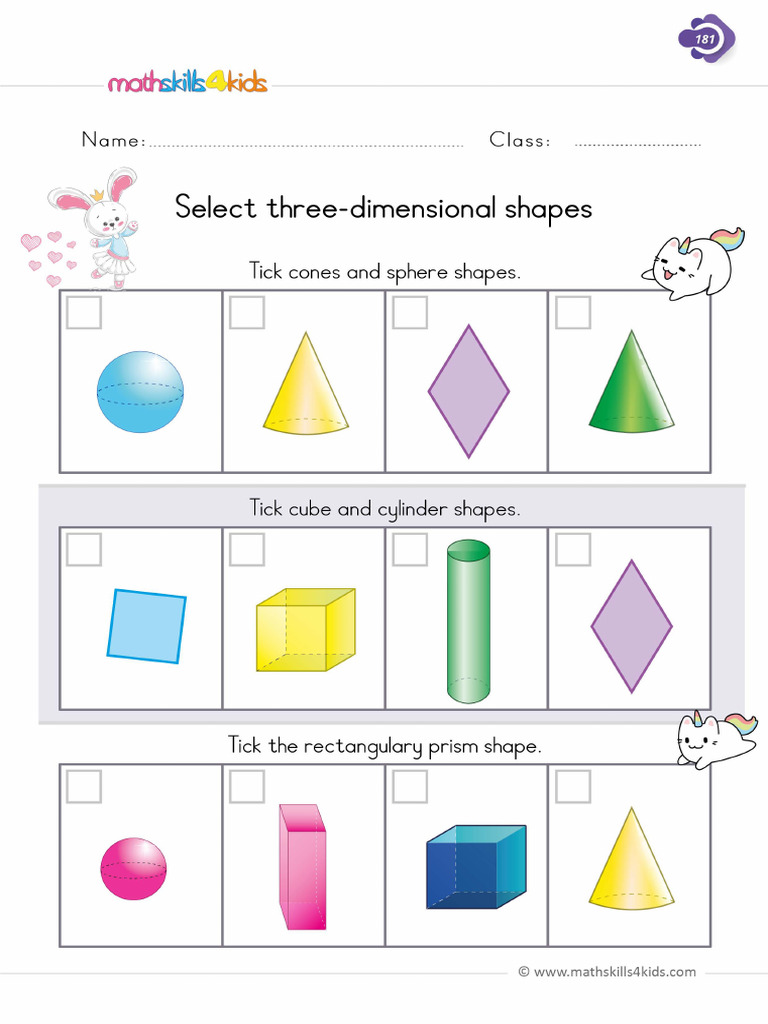 3.select Three Dimensional Shapes - A19a8d | PDF
