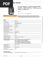 Product Data Sheet: Circuit Breaker, Compact Nsx250F, 36Ka/415Vac, 3 ...