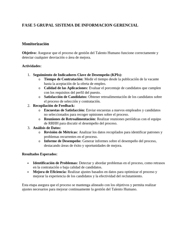 Fase 5 Grupal Sistema de Informacion Gerencial | PDF | Crecimiento personal y profesional | Negocios