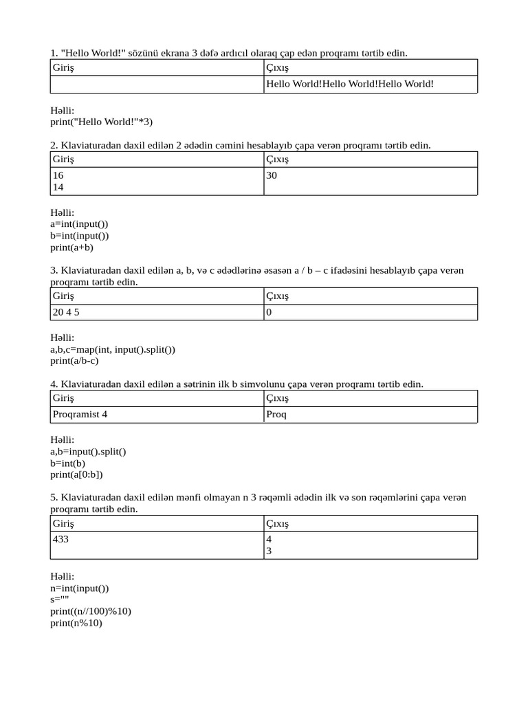 Dərs 1-7 Aid Proqram Qurma Məsələləri | PDF