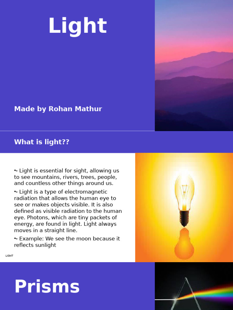 Presentation | PDF | Reflection (Physics) | Light