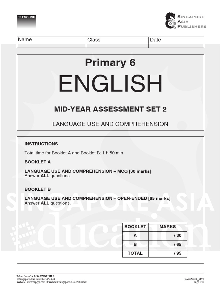 P6English Mid Year Set 2 | PDF | Crimes | Crime & Violence